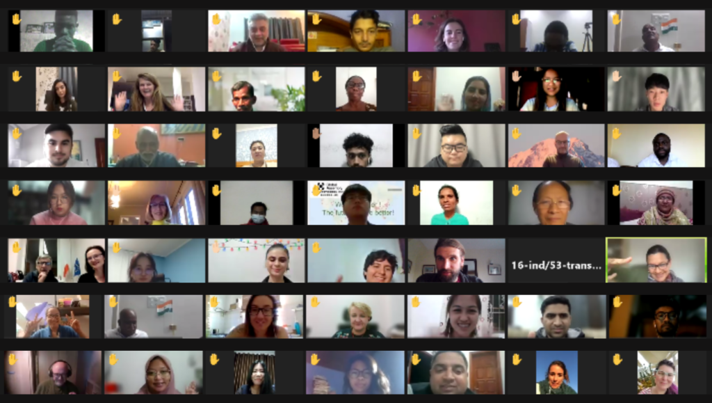 Imagen: sesión de la Asamblea Global celebrada virtualmente.